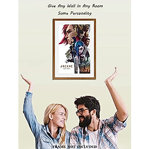 Christ-EZ Anime cartoon Arcane League of Legends Movie Poster Cool Wall Decor Art Print posters for room aesthetic - Matte Poster Frameless Gift 11 x 17 inch(28cm x 43cm)