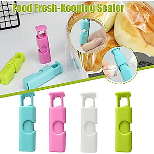 Bread Bag Seal Clip Squeeze and Lock Bread Bag Clips for Food Storage, Reusable Easy Squeeze & Lock for Snack Food Bread Bag, Plastic Bag Clip Strong Moistures-Proof Fresh-Keeping Sealing Clip