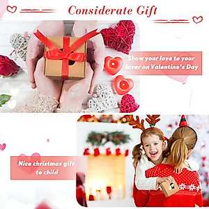 Zonon 36 Pieces Valentine's Day Mini Heart Shaped Present Box Kraft Paper Box with Heart Shaped Window Chocolate Candy Present Box 2.5 x 2.5 x 1.2 Inch