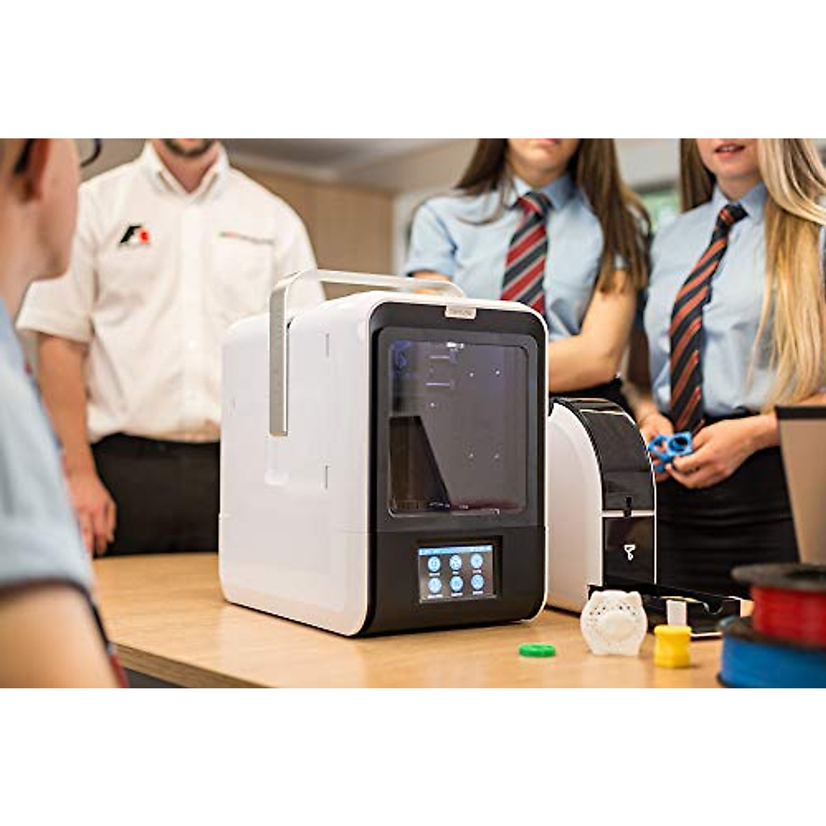 Tiertime UP Mini 2 ES 3D Printer, Linux Embedded System, Built-in HEPA Filtration, Advanced Materials Options, WiFi Connection, White, One Size