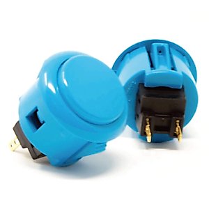 Sanwa JLF-TP-8YT Joystick + Sanwa 8 pcs OBSF-30 Push Button Bundle Kit Color : Light Blue - for Arcade Game 4 & 8 Way Adjustable, Video Game Joystick