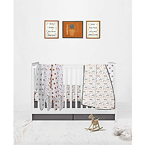 Bacati Basketball Orange/Grey Muslin Quilted Changing Pad Cover