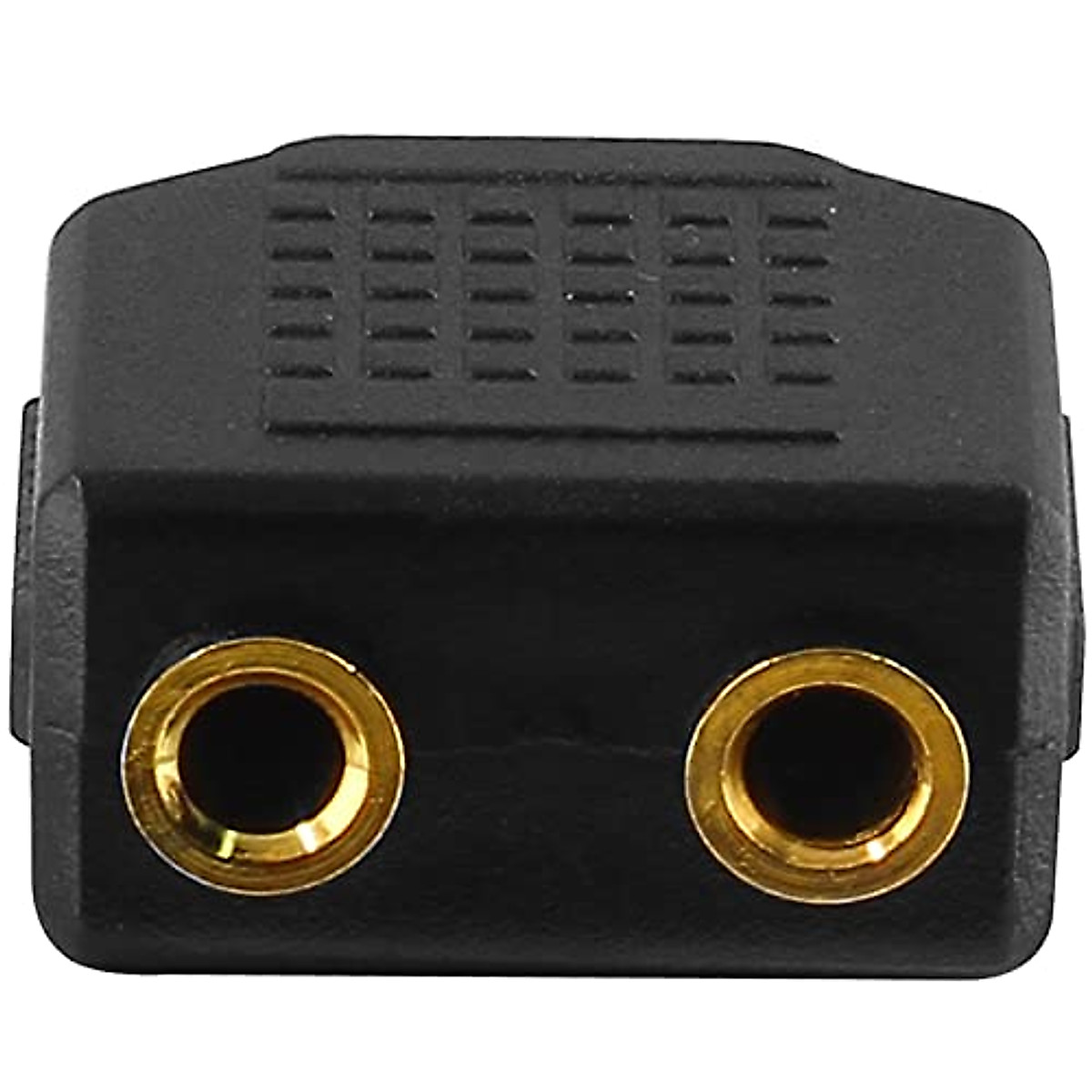 Eilumduo 3.5mm Headphone Y Splitter, 2 Pcs Gold Plated Male to Dual Female Audio Stereo Jacks, Black Adapter Converter for Media Players, Audio Devices