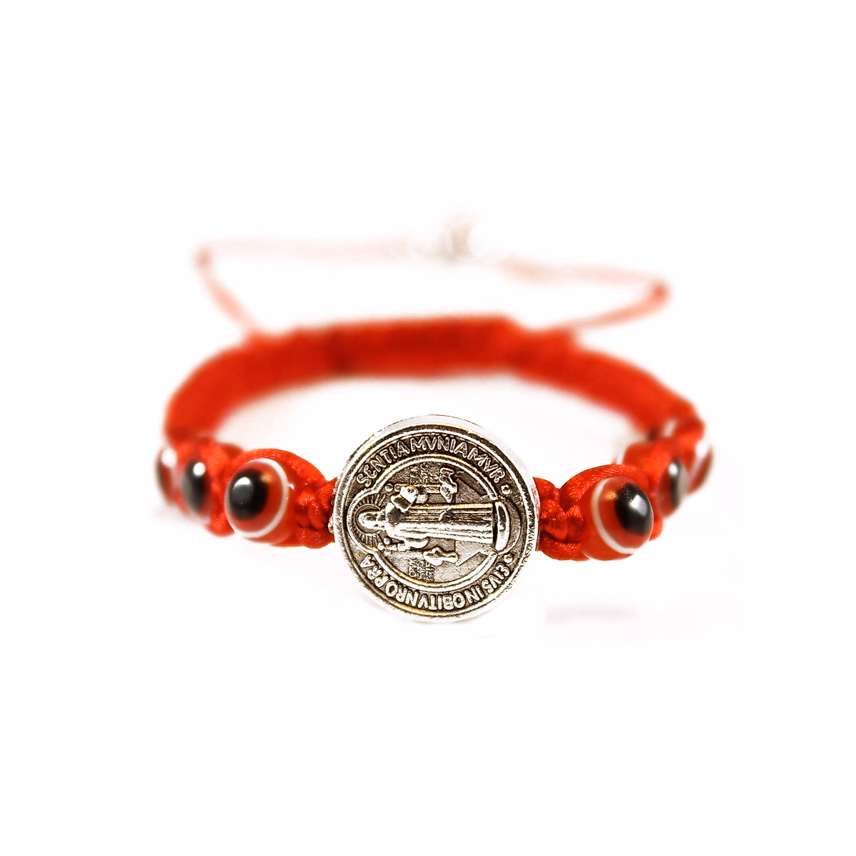 Red String San Benito Multi-Evil Eye Adjustable Protection Prosperity Good Luck Bracelet Pulsera De San Benito Con Ojitos Proteccion Prosperidad Y Buena Suerte
