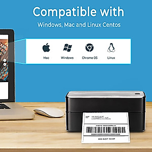 USB 4x6 Thermal Label Printer - Shipping Label Printer, Label Printer for Shipping Packages, Label Printer for Small Business, Thermal Printer, Compatible with USPS, Shopify, Amazon, Etsy, Ebay