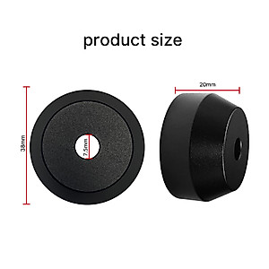 sdroceRyaM 45 RPM Adapter Solid Aluminum 7 Inch Vinyl Record Dome 45 Adapter for Turntables (Black)