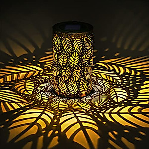 Large Solar Lanterns Outdoor Hanging Lantern Lights, 7.9" Tall LED Decorative Table Lights, Garden Decor Lights Waterproof for Patio, Yard, Pathway, Landscape