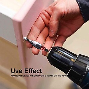 Impact Grade Socket Wrench Adapter Extension Set Turns Power Drill Into High Speed Nut Driver,Hex Shank Bit Square Power Drill Cordless Impact Sockets Bit Set,Sizes 1/4" 3/8" 1/2",Cr-V,Black,3-Piece