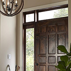 Leviton DSL06-1LZ Decora Universal Rocker Slide Dimmer 300-Watt LED and CFL/600-Watt Incandescent, 1-Pack, White/Ivory/Light Almond