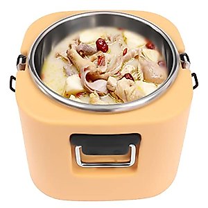 Gdrasuya10 Commercial Insulated Soup Container, 2.5 Gallon Food Warmer Box for Catering, 304 Stainless Steel Liner Portable Food Warmer for Hot or Cold Food, Yellow