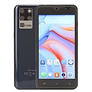 S30U Plus Smartphone, 5 inch 5G RAM 2GB ROM Unlocked Cell Phone with 5MP 8MP Dual Camera, 4800mAh 8 Core MTK6580 Mobile Phone for 11, Black