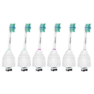 Vochigh Replacement Toothbrush Heads Compatible with Philips-Sonicare: fits e-Series HX7022 CleanCare & Xtreme Screw-on Electric Brush Handles, 6 Pack