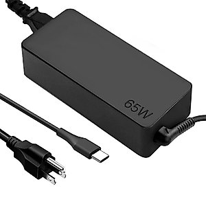 New 65W USB-C Charger Travel Compatible with Lenovo Chromebook 100e 300e 500e C330 S330 ThinkPad T480 T580 E14 E15 L13 L14 L15 P14s p15s T14 T15 A485 T590 C930 C940 AC Adapter Power Supply