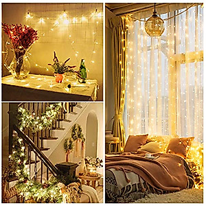 Blingstar Christmas Lights 33ft 100 LED String Lights 30V Plug in Fairy Lights Waterproof 8 Modes Warm White Fairy String Lights for Indoor Outdoor Bedroom Wedding Party Patio Christmas Tree