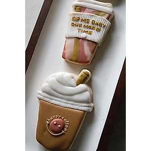 COFFEE COOKIE CUTTERS Espresso Café Americano Coffee To Go Latte Mocha And Iced Coffee Brew Cappuccino Cookie Cutters Made In The USA (2 Pack)