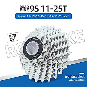 VG SPORTS 9/10/11 Speed Cassette 11-25T/11-32T/11-36T/11-40T/11-42T/11-46T/11-50T Bicycle Cassette Fit for Mountain Bike/Road Bike Cassette Compatible with Shimano Sram