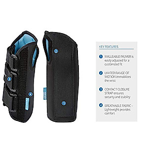 Ossur Formfit Wrist Brace for Treatment of Tendonitis, Carpel Tunnel, Post Cast Healing and Soft Tissue Injuries | Wrist Immobilization, Breathable Material, Custom Fit | 8" Version (Left, Medium)