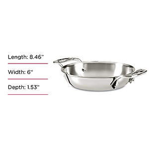 All-Clad Specialty Stainless Steel Gratins 6 Inch Pots and Pans, Cookware Silver