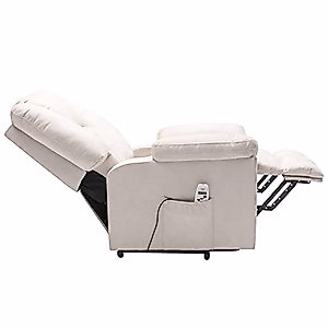 Lifeand Power Lift Adjustable Massage Function, Recliner Chair with Heating System for Living Room, Beige