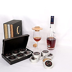 6 X 1Oz Wood Smoking Chip for Cocktail Smoker, add Flavor Wood Chips, Cocktail Flavor Apple, Oak, Pecan, Cherry, Mahogany, pear Wood six Flavors Smoker Woodchips for Blending and BBQ