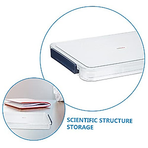 Didiseaon A4 File Organizer Board Game Storage Multifunctional Desk Organizer Plastic Desk Shelf Document Holder Case Clear File Case Desktop File Case Cosmetic Storage Box The Pet Student