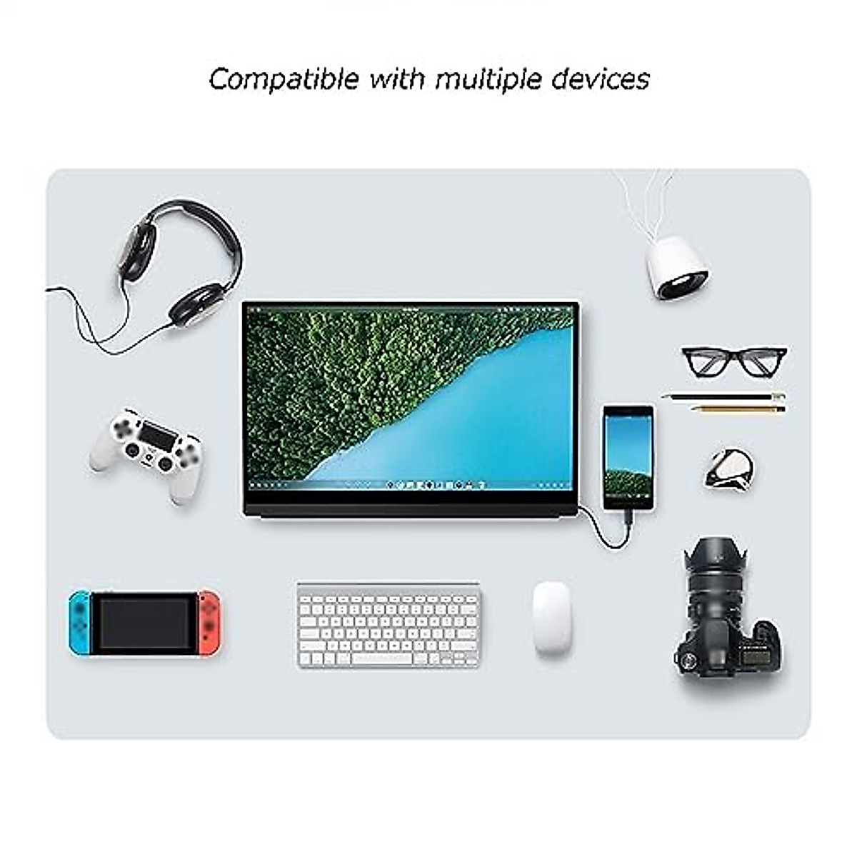 Portable Monitor for Laptop 15.6-inch 4K HDR Monitor Office Gaming Host Expansion Screen IPS External Screen 3840 * 2160 Resolution Multi-Function Secondary Screen External Screen (Size : Non-Touch)