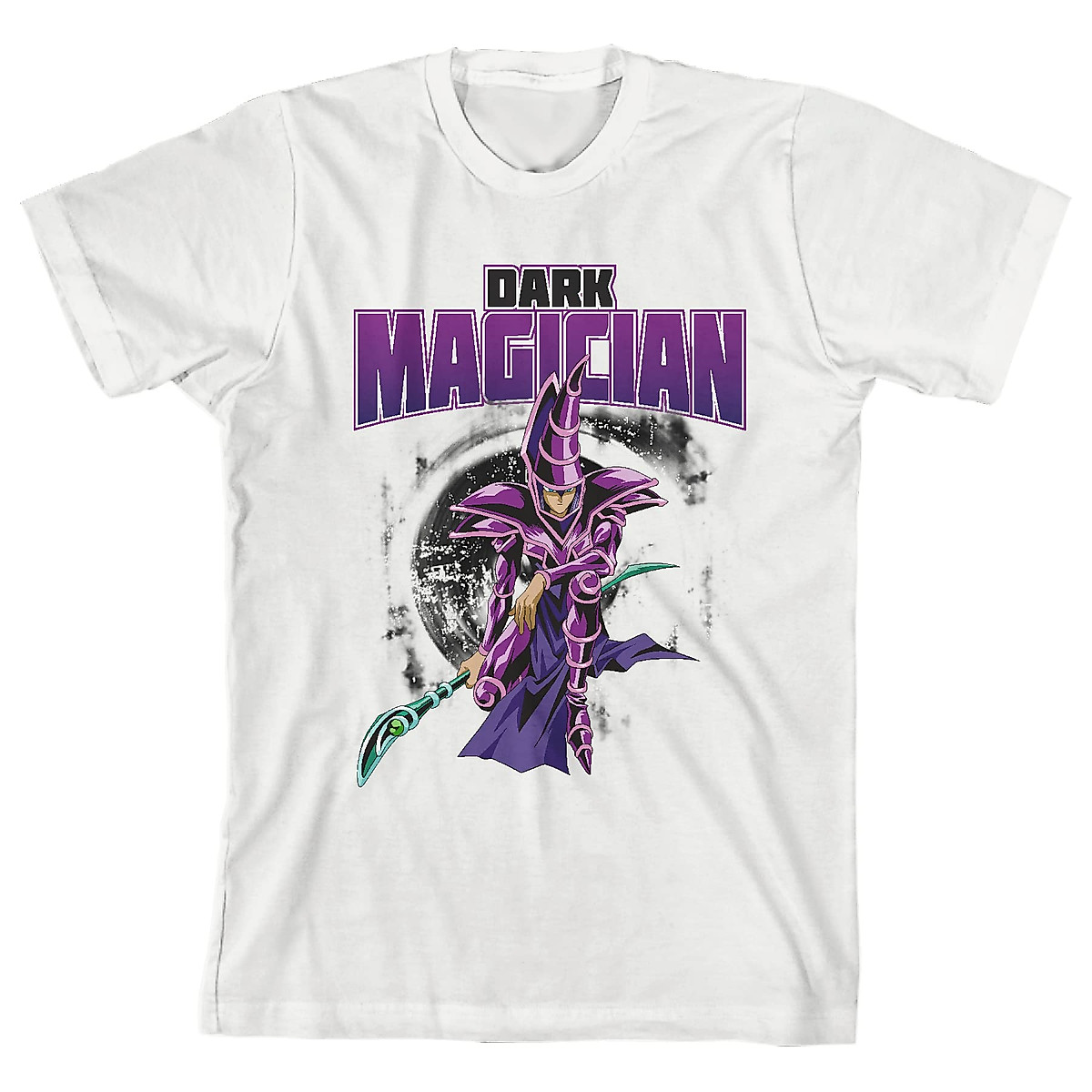 Yu-Gi-Oh Dark Magician Collegiate Style Crew Neck Short Sleeve Boys' White T-Shirt-Medium
