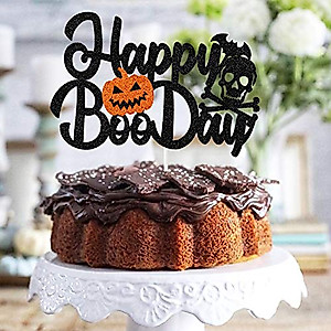 Yvokii Boo Halloween Cake Topper,Pumpkins Cake Topper Boo Halloween Decorations Ghost Halloween Cake Decoration Pumpkins Ghosts Bats Spider Boo Halloween Supplier for Happy Halloween Party