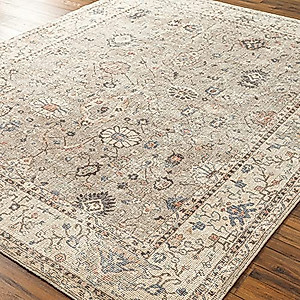 SURYA Becki Owens x Davina Damask Area Rug, 7'10" x 10', Khaki