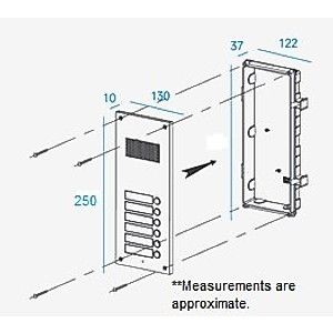 Commax 6-Button Audio Intercom Lobby Panel for 6-Apartment Building