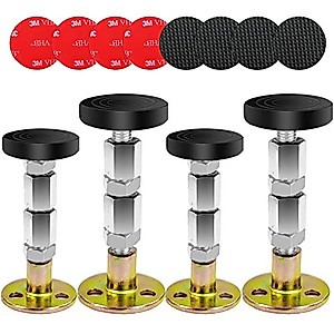 4PCS Bed Frame Anti-Shake Tools,Adjustable Bed Frame headboard stoppers AntiShake Fixer,with 8 Hex Nuts No More Wobble,Telescopic Support Stabilizer for Room Wall,for Beds Sofas Cabinets,Easy Install
