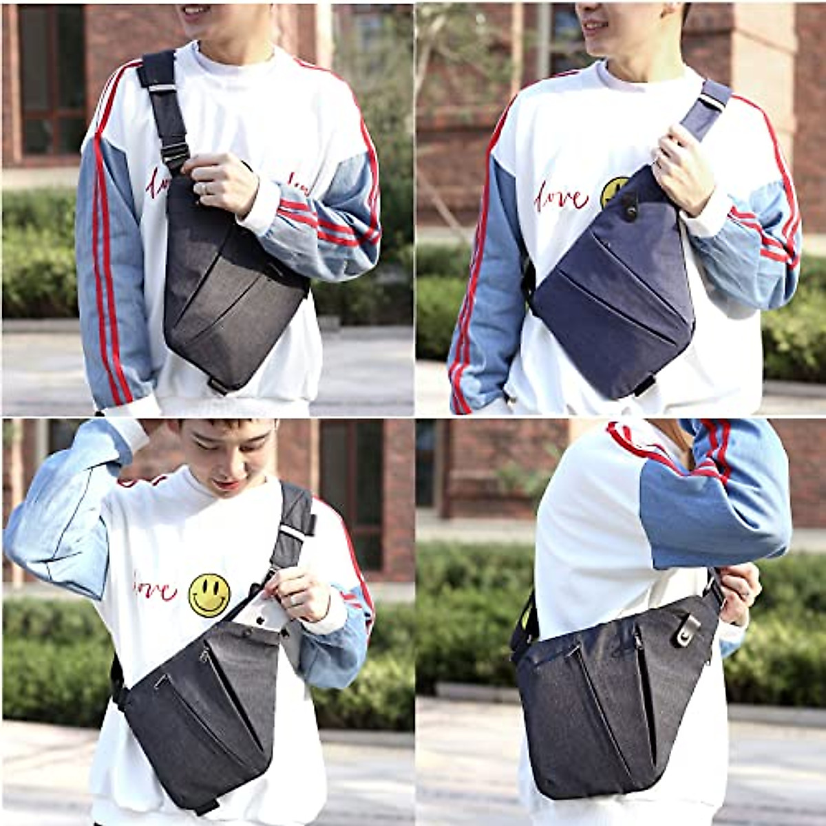 TEMMGY 2023 New Personal Flex Bag,Personal Flex Bag for Women Men，Flex Bags Crossbody Womens,Flex Bags for Men Women (Black,Right)