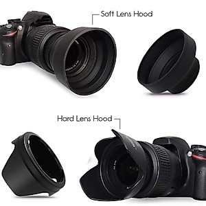 Canon EOS Rebel Accessory Kit - 58mm Lens Filter Set for T7i, T6i, T6S, T5i, T5, T4i, T3i, T3, T2i, EOS 80D, 70D, 77D, 60D, 5D, 5D Mark III, 1200D, 1100D, 100D, SL1, M3, M2, M, Xsi, XTi, XT
