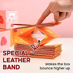 ZSJGGBOY Merry Christmas Surprise Gift Boxes, Joyjoyset, Joy Joy Snow Folding Pop-Up Explosion Gift Box, Surprise Gift Box Explosion for Money Christmas (Red+Green)