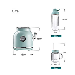 Kitchen Flower Retro Mini Blender Tritan BPA BPA Free Jar Smoothie Ice Crush Blender 600mL Capacity 220v