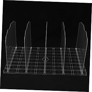 COOLHIYA Magazine Rack Clear Shelves Bookshelf Bookends Desktop Bookcase Book Shelves Bag Bookend Support Bag Organizer Plastic Bookend Closet Shelf Bag Holder Bag Rack Abs Transparent