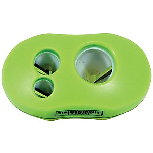 Sargent Art 3 Manual Hole Pencil Sharpeners - 3 Holes With Lid - Portable Colored Pencil Sharpener - Jumbo - Green - Easy Grip Oval Shape
