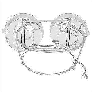 MAGT Hair Dryer Holder, Stainless Steel Suction Cup Wall Mounted Hair Dryer Stand for Bathroom