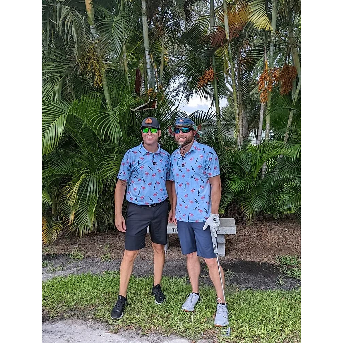 Armed Flamingo Golf Polo Shirt - 2XL