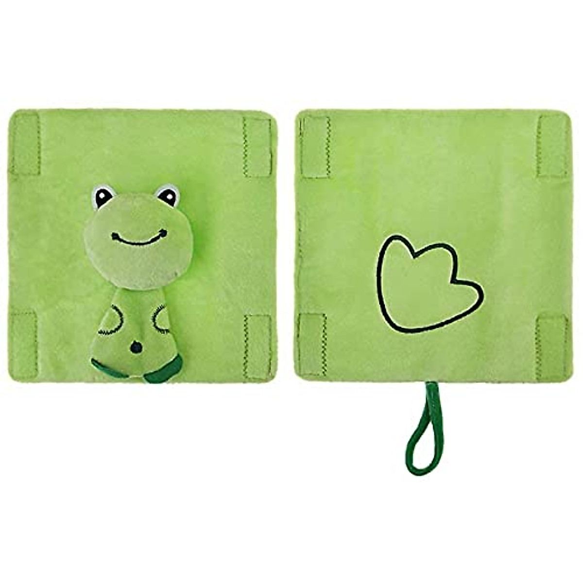 Baby Car Seat Belt Strap Covers -Double Sided Cartoon Animal Soft Infant Seat Belt Shoudler Pads for Baby (Green Frog)