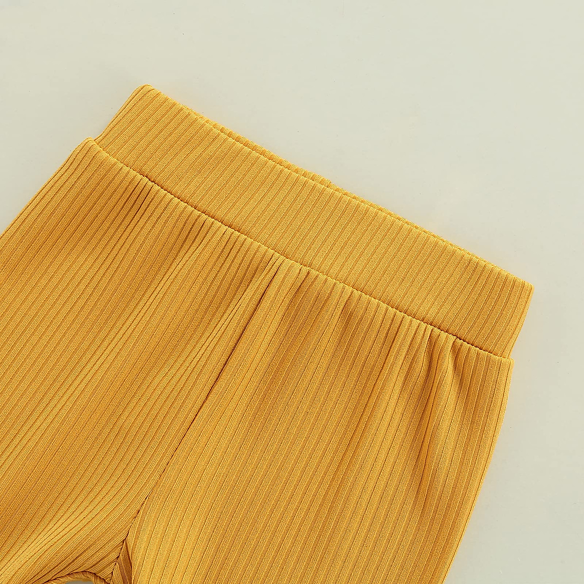 Hiusmilekid Newborn Infant Baby Girl Clothes Set Rainbow Romper Bodysuit Flare Pant Bell-Bottom Summer Outfit 3Pcs