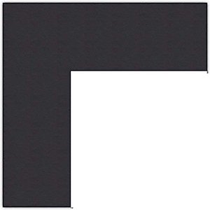 20x22 Smooth Black / Black Custom Mat for Picture Frame with 16x18 opening size (Mat Only, Frame NOT Included)