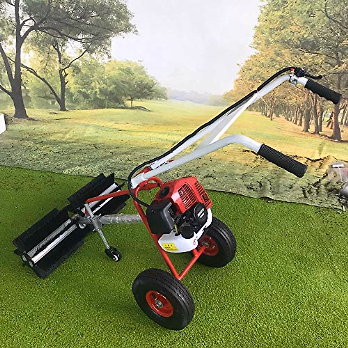 Portable Grass Brush Power Broom Gas Powered Sweeper
