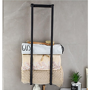 Bathroom Towel Rack for Rolled Towels, Wall Mounted Towel Storage Rack for Bathroom Organization, Stainless Steel Towel Storage Holder Can Holds Up to 6 Large Bath Towels (Gold)