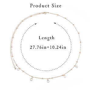 Sixexey Boho Waist Chain Gold Bead Belly Chains Summer Beach Body Jewelry for Women