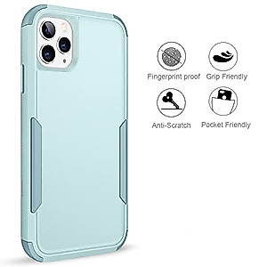 BENTOBEN iPhone 11 Pro Case, 3 in 1 Heavy Duty Rugged Hybrid Shockproof Hard PC Soft TPU Bumper Non-Slip Protective Girls Women Boy Men Phone Cases Cover for iPhone 11 Pro 5.8 Inch, Mint Green