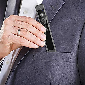Presentation Clicker, LNGOOR Presentation Remote Rechargeable RF 2.4GHz Wireless Presenter Powerpoint PPT Keynote Slide Clicker with Laser Pointer Support Hyperlink