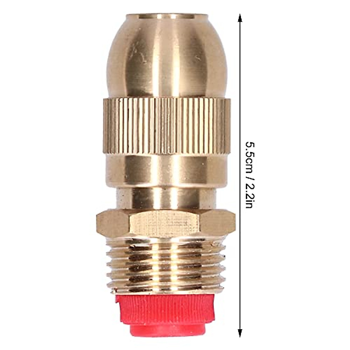 Water Spray Head, Brass Adjustable 2Pcs Lawn Sprayer Nozzle for Gardens for Greenhouses