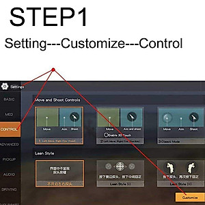 FSIGOM Mobile Controller,Aim Keys L1R1 and Gamepad Knives Out/Rules of Survival,Cellphone Game Trigger,Battle Royale Sensitive Shoot (Mobile Game Controller E)