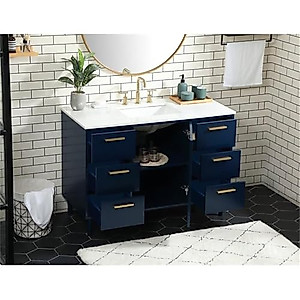 Elegant Kitchen and Bath 48 inch Bathroom Vanity Cabinet - Blue